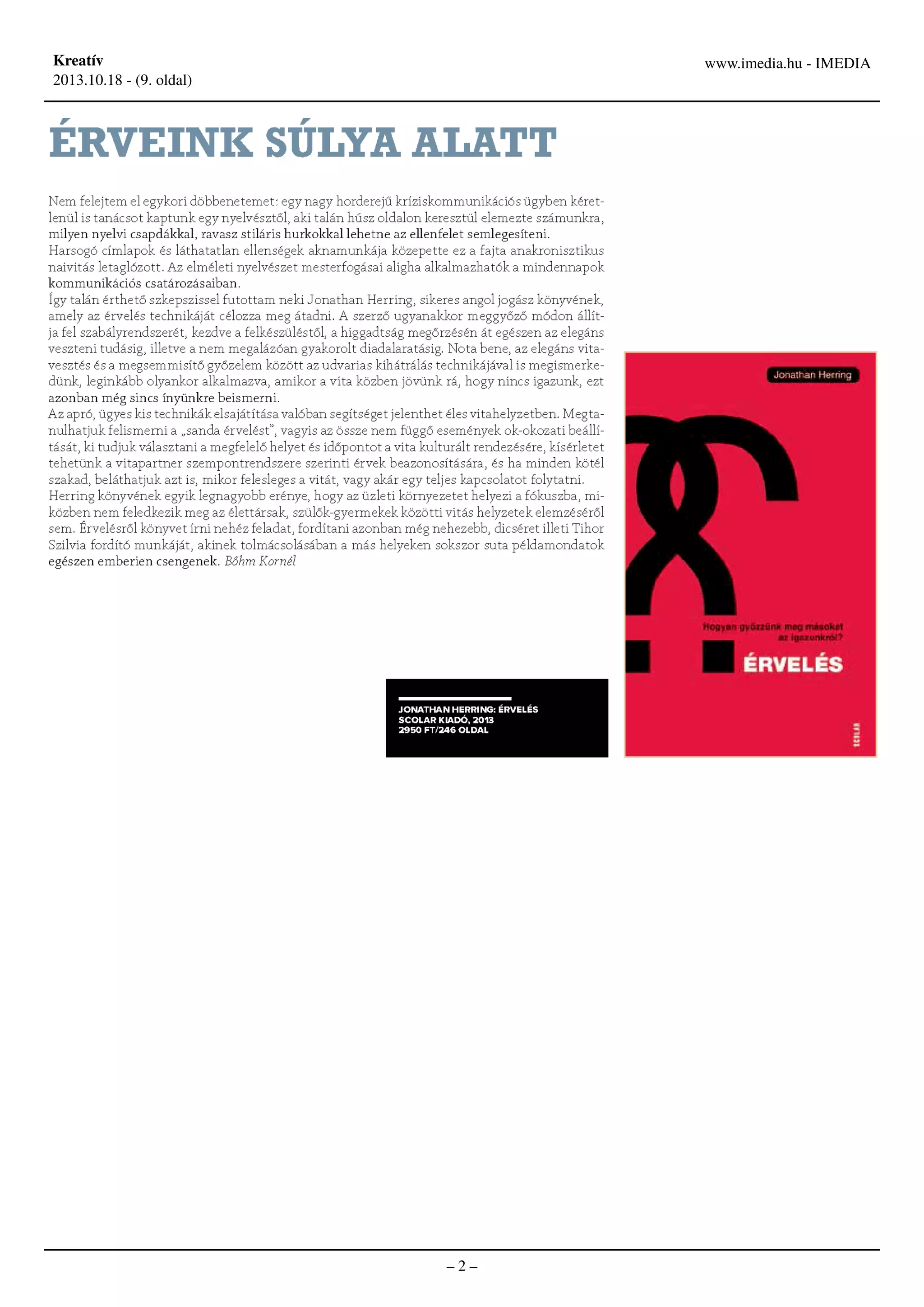 Érveink súlya alatt | PDF