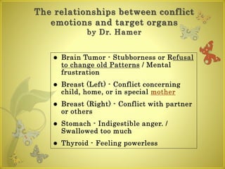 Cancer and its psycho-emotional roots | PPT
