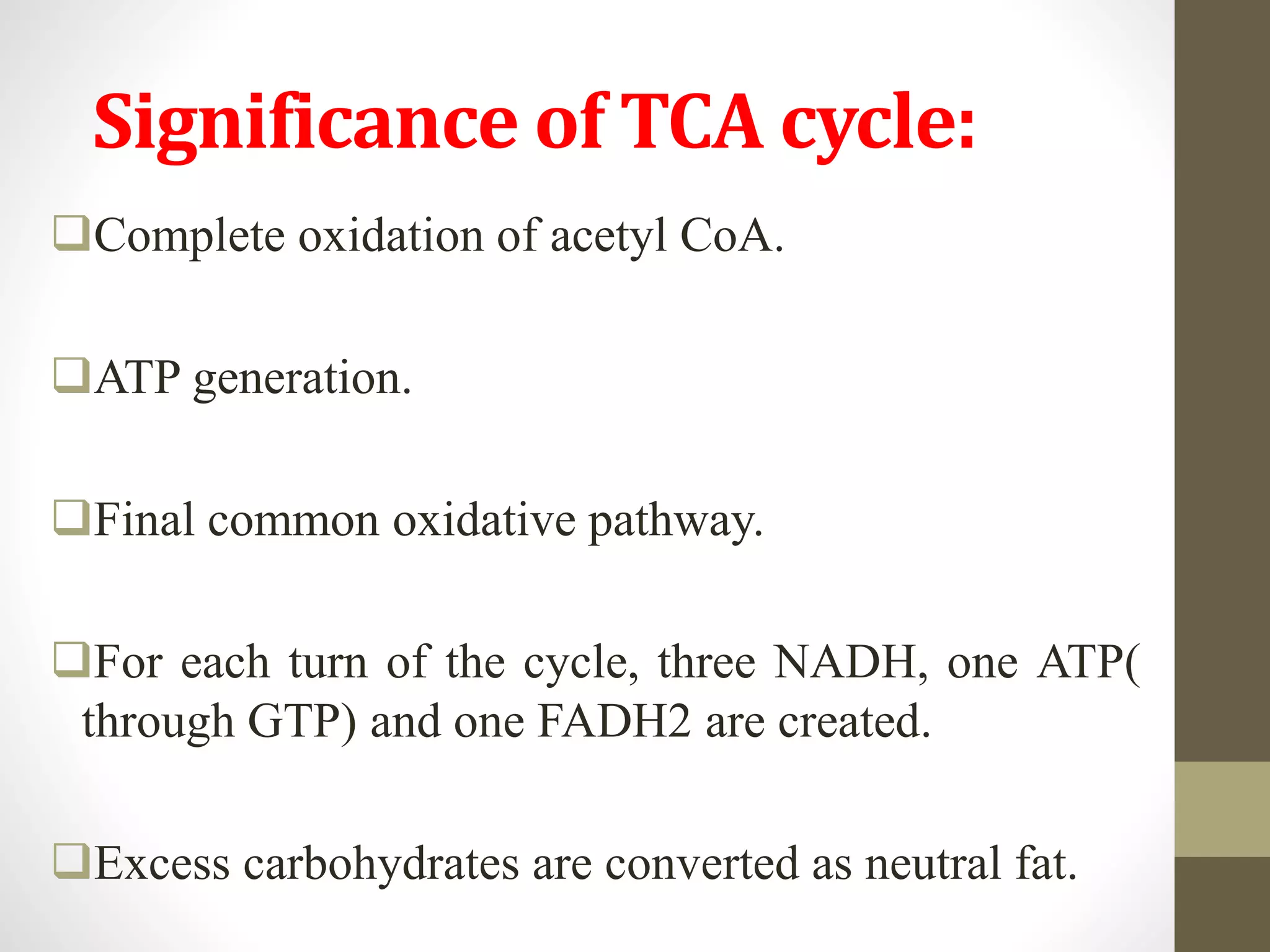 Krebs cycle/ TCA Cycle/ Citric Acid Cycle/ Tri Carboxylic Acid Cycle ...
