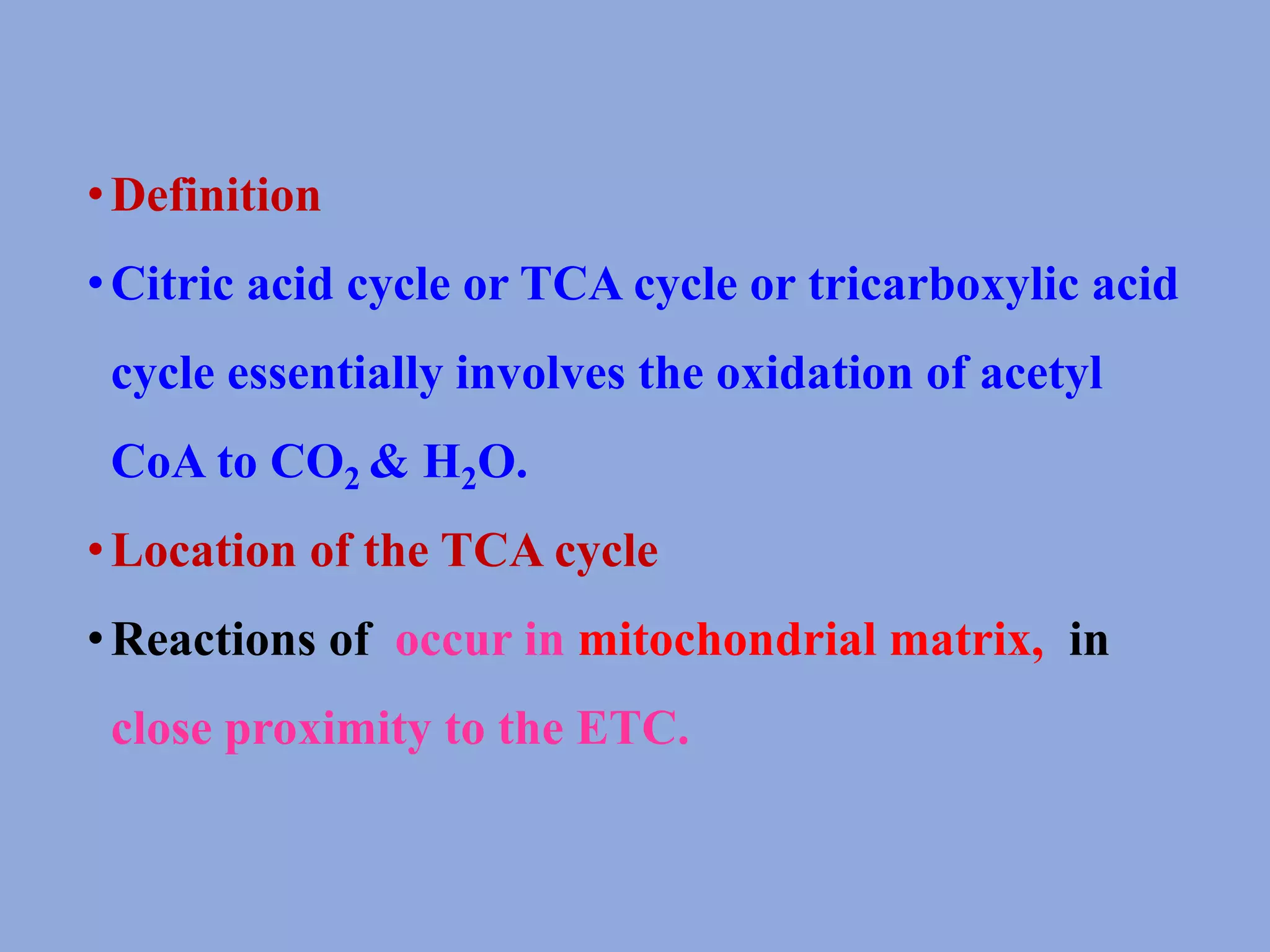 Krebs cycles or TCA cycles | PPTX