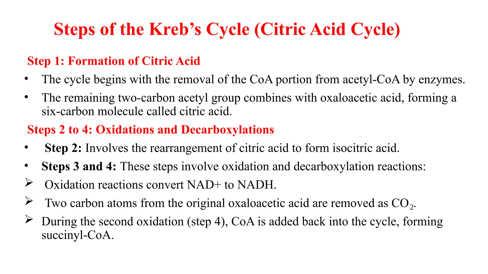 Kreb’s Cycle (Citric Acid Cycle or Tricarboxylic Acid Cycle - TCA Cycle). | PPT