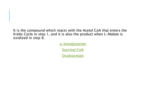 KREBS CYCLE ppt. BIOCHEMISTRY FOR STUDENTS | PPTX | Chemistry | Science
