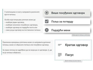 Kreiranje onlajn upitnika | PPTX