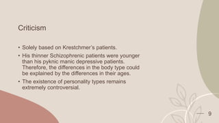 Type Approach to Personality: Krestchmer | PPTX