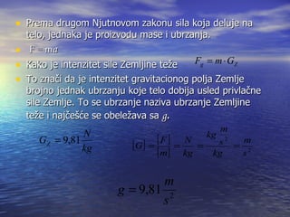 Kretane tela u gravitacionom polju | PPT