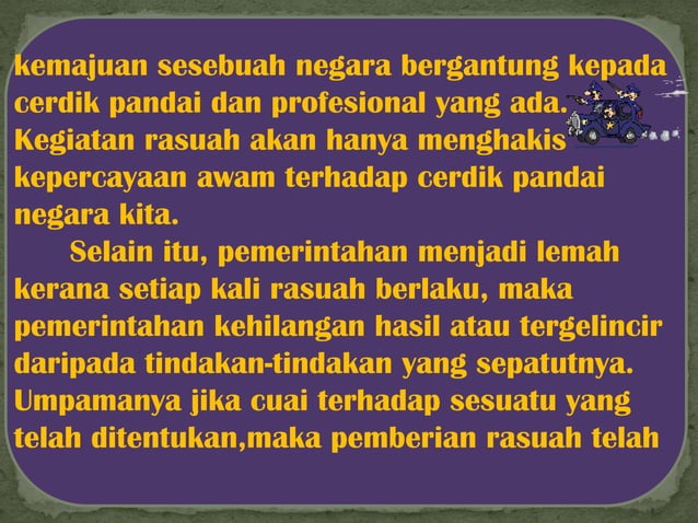 Rasuah Perosak Utama Masyarakat dan Negara | PPTX