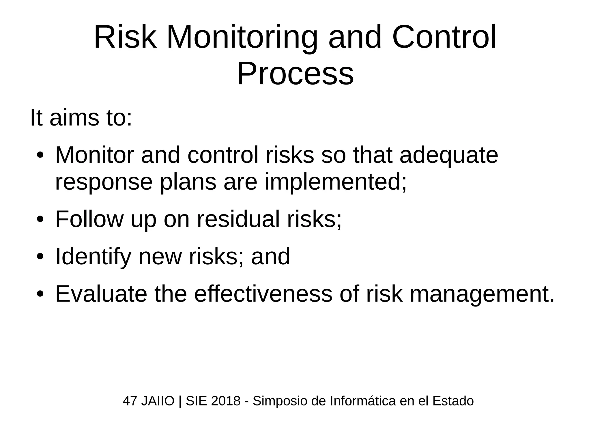 Theoretical framework for Risk management monitoring, review and ...