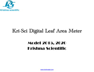 Kri sci digital leaf area meter | PDF