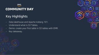 Why should we use S3 tables instead of S3 standard for Iceberg Data ...