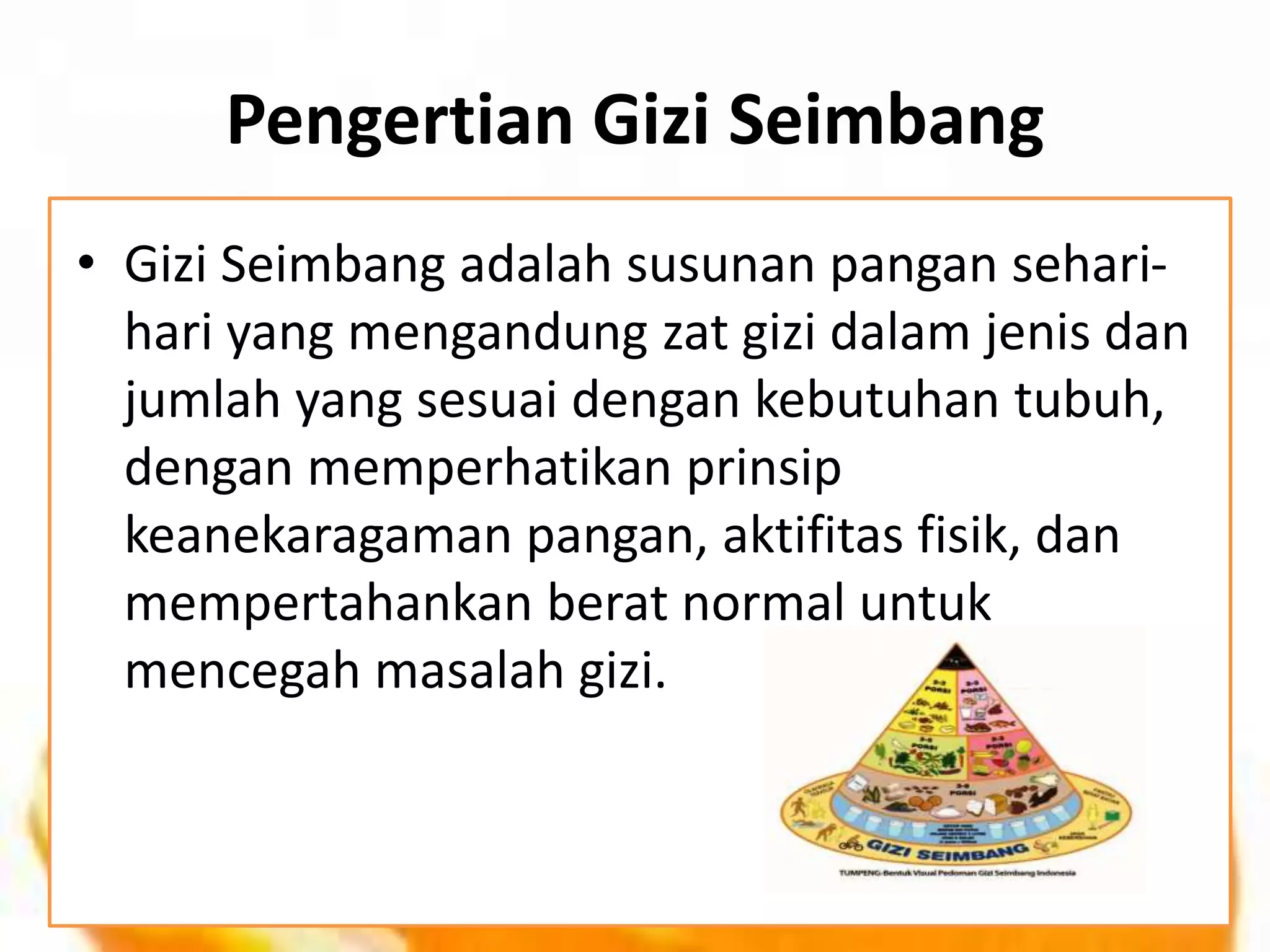 Krida bina gizi | PPTX