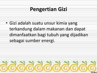 Krida bina gizi | PPTX
