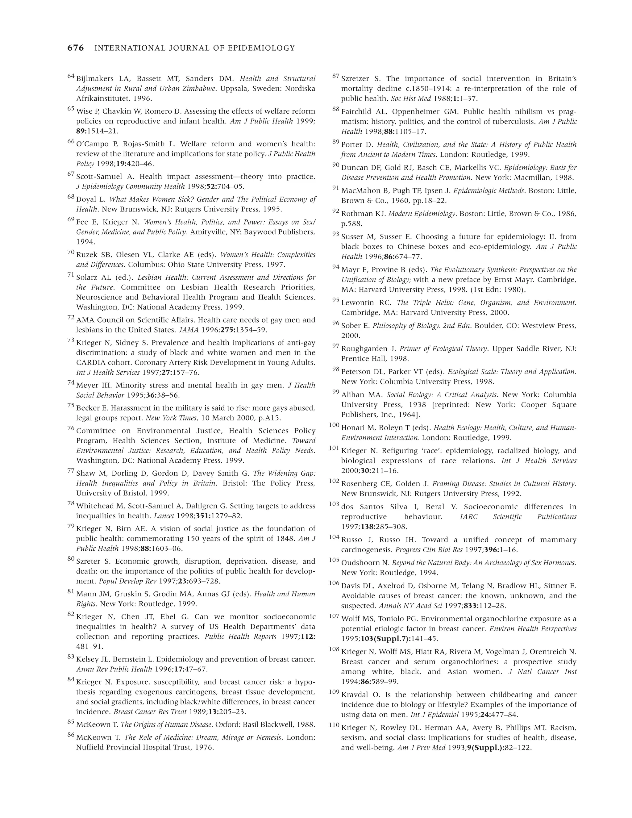 Theories for social epidemiology in the 21st century: an ecosocial ...
