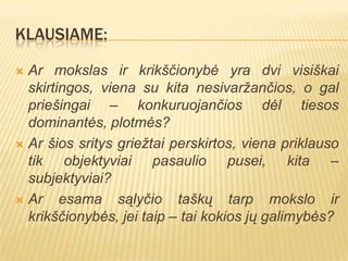 Krikscionybe ir mokslas | PPTX