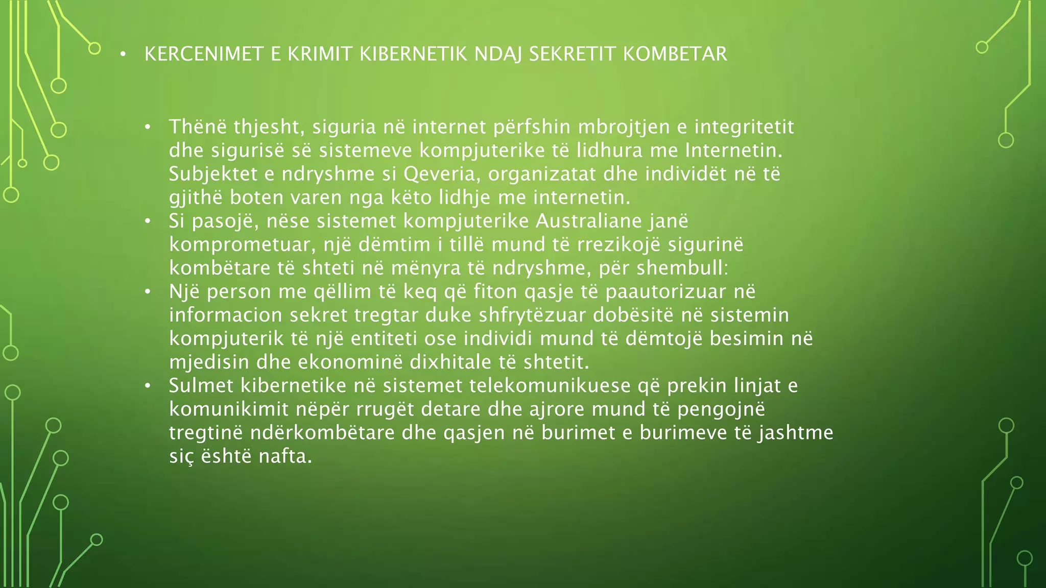 Detyre Kursi - Siguria ndaj Krimit Kibernetik | PPTX