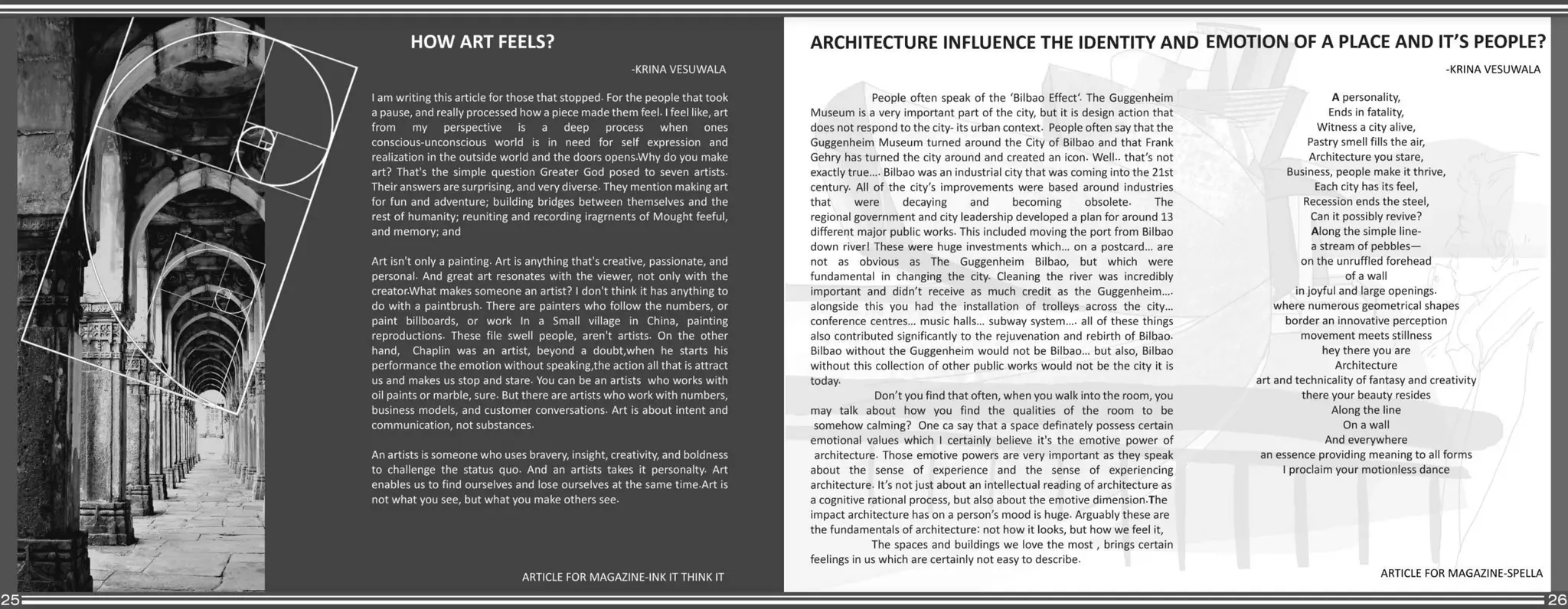 Architecture portfolio- KRINA VESUWALA | PDF