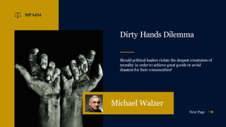 Dirty hands Dilemma and Understanding Corruption.pptx | Debated ...