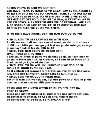 Krio Gospel Tract - ONLY JESUS CHRIST SAVES.pdf | Christianity ...