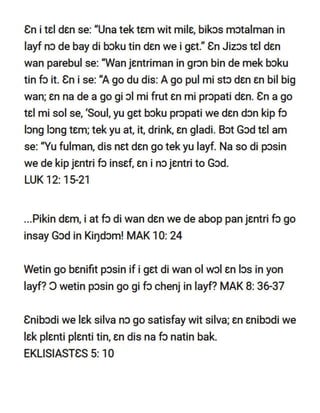 Krio True Riches Tract | PDF