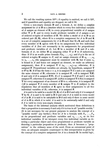 Kripke s. a completeness theorem in modal logic | PDF | Physics | Science