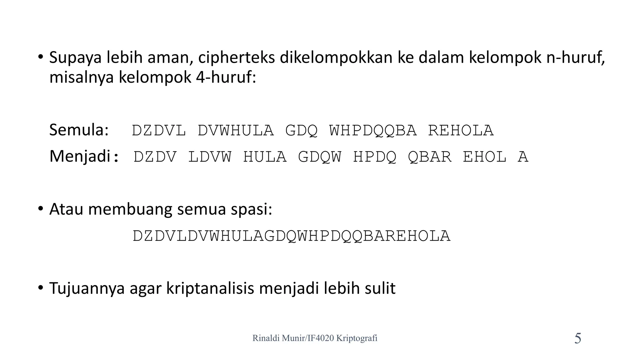 Kriptografi Klasik belajar kriptografi mudah | PPTX
