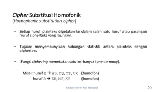 Kriptografi Klasik belajar kriptografi mudah | PPTX