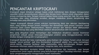 Kriptografi dan enkripsi | PPTX