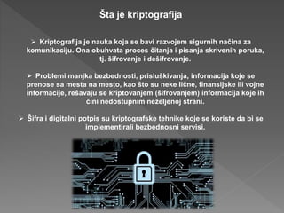 Kriptografija i zaštita podataka | PPTX