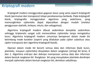 Kriptografi modern | PPTX