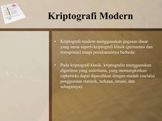 Kriptografi Modern | PPTX
