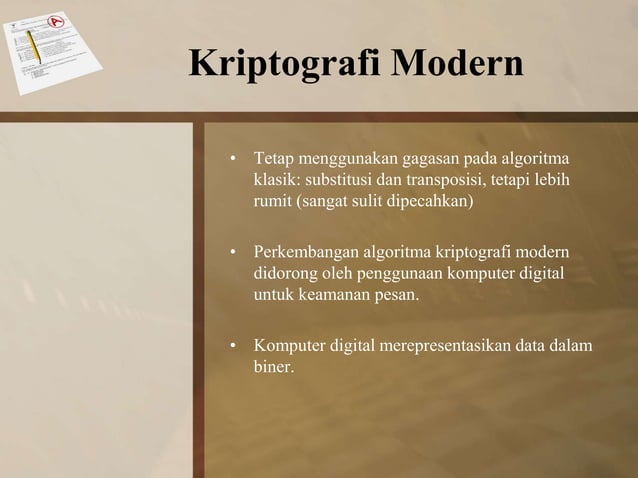 Kriptografi Modern | PPT