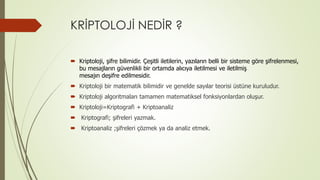 Kriptoloji kriptolama teknikleri | PPTX