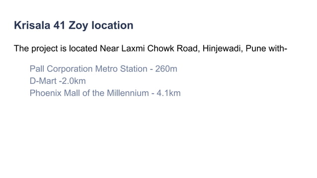 Krisala 41 Zoy Hinjewadi - Virtual Tour, Pricing, Pros & Cons | PPT