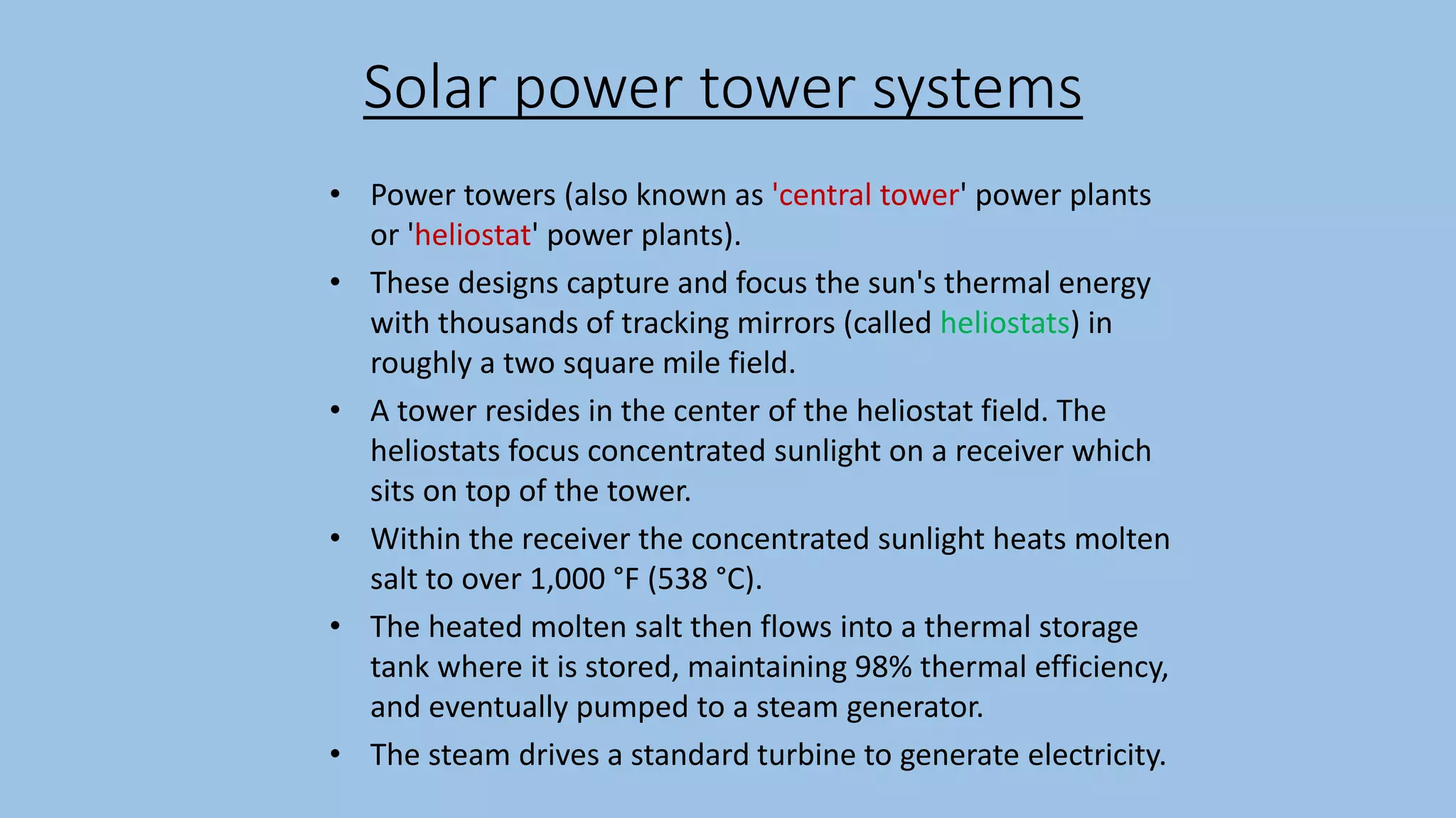 CONCENTRATED SOLAR THERMAL POWER GENERATION | PPTX