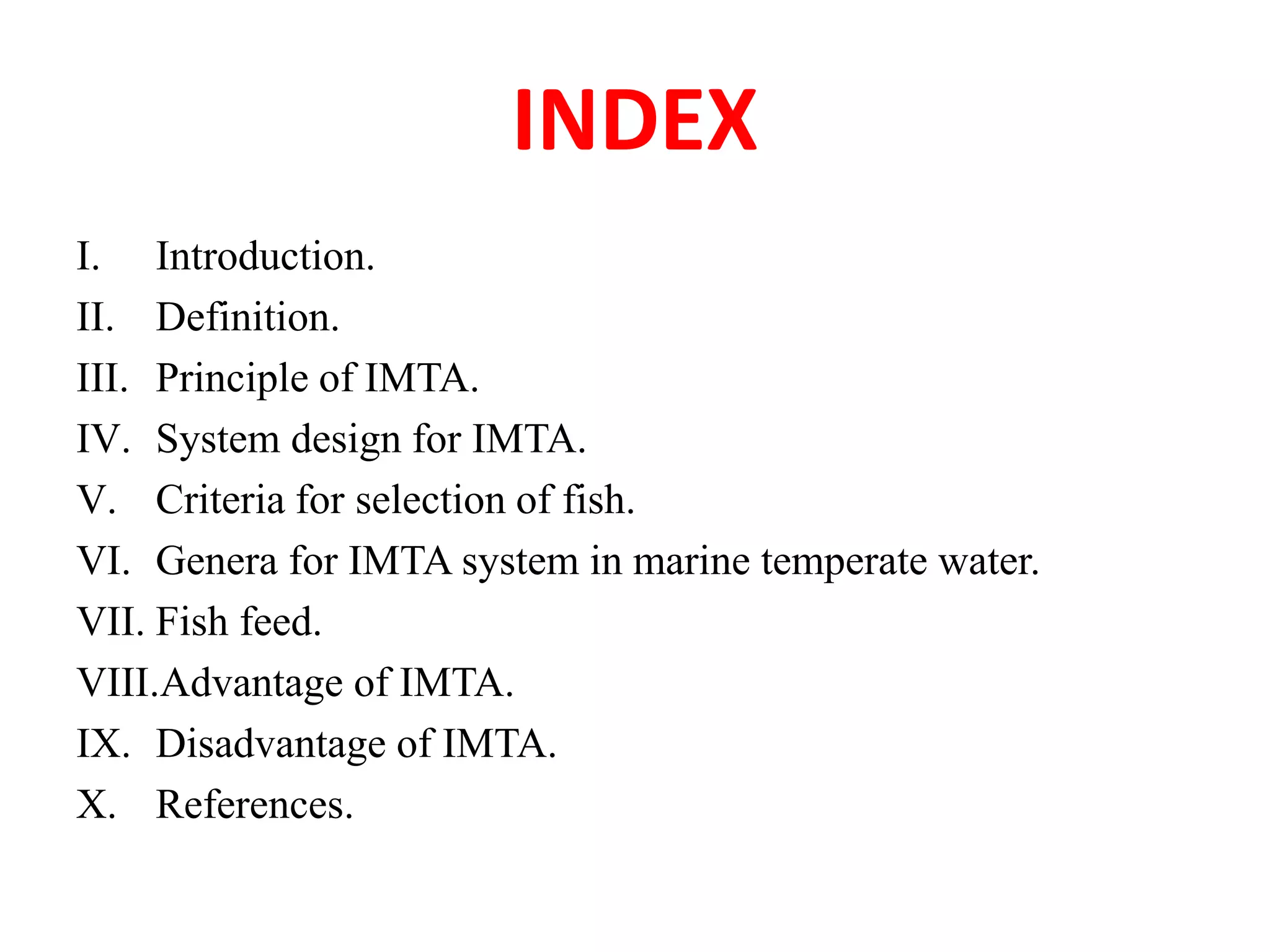 INTEGRATED MULTI TROPHIC AQUACULTURE (IMTA) | PPTX