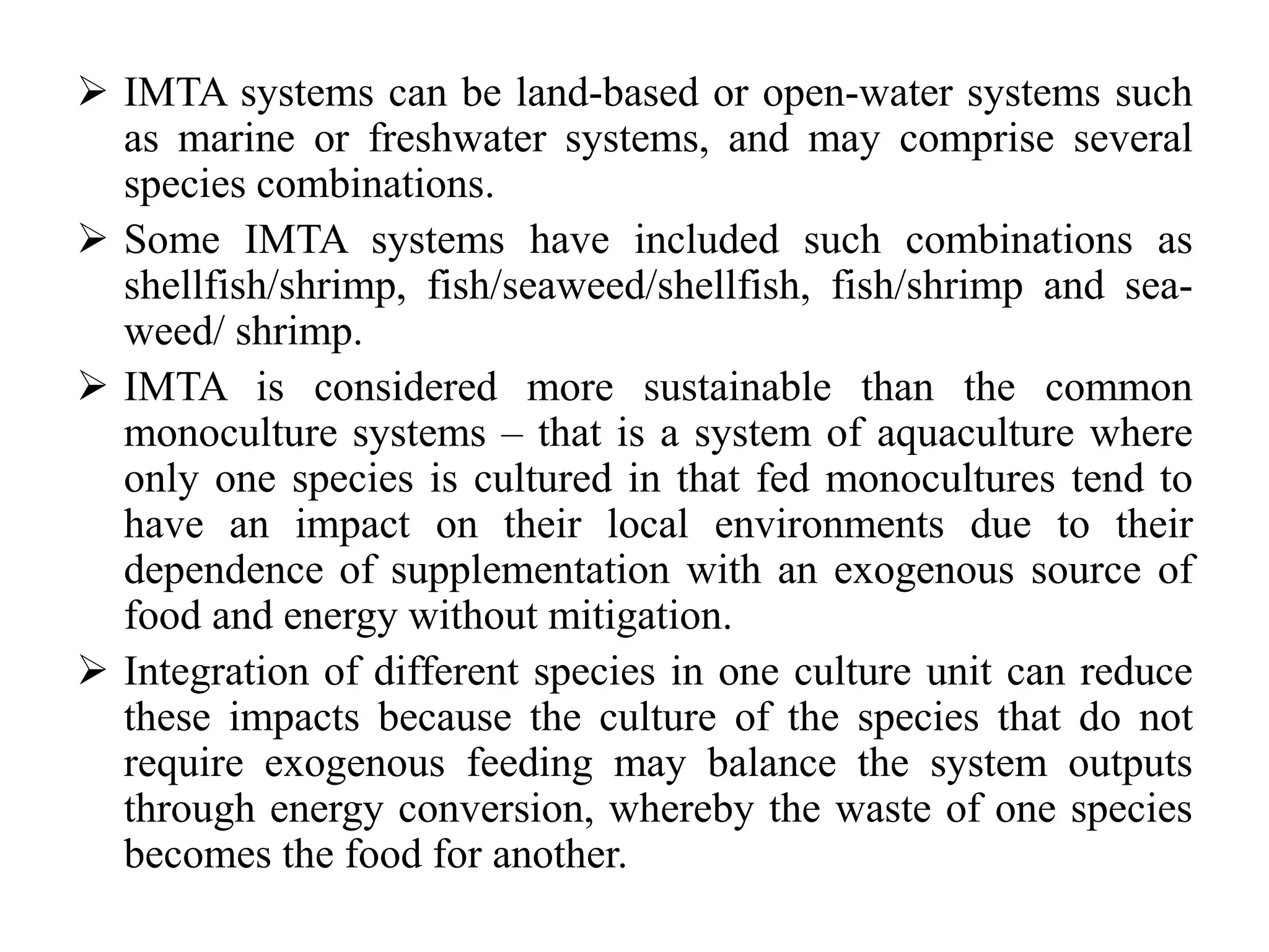 INTEGRATED MULTI TROPHIC AQUACULTURE (IMTA) | PPTX