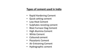 KRISH (Chemistry PPT).pptx cement and its types | PPTX