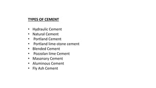 KRISH (Chemistry PPT).pptx cement and its types | PPTX