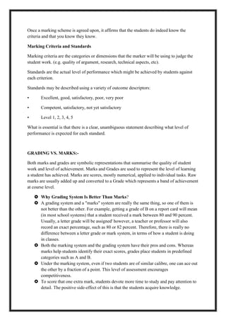 administrating test,scoring, grading vs marks | DOCX
