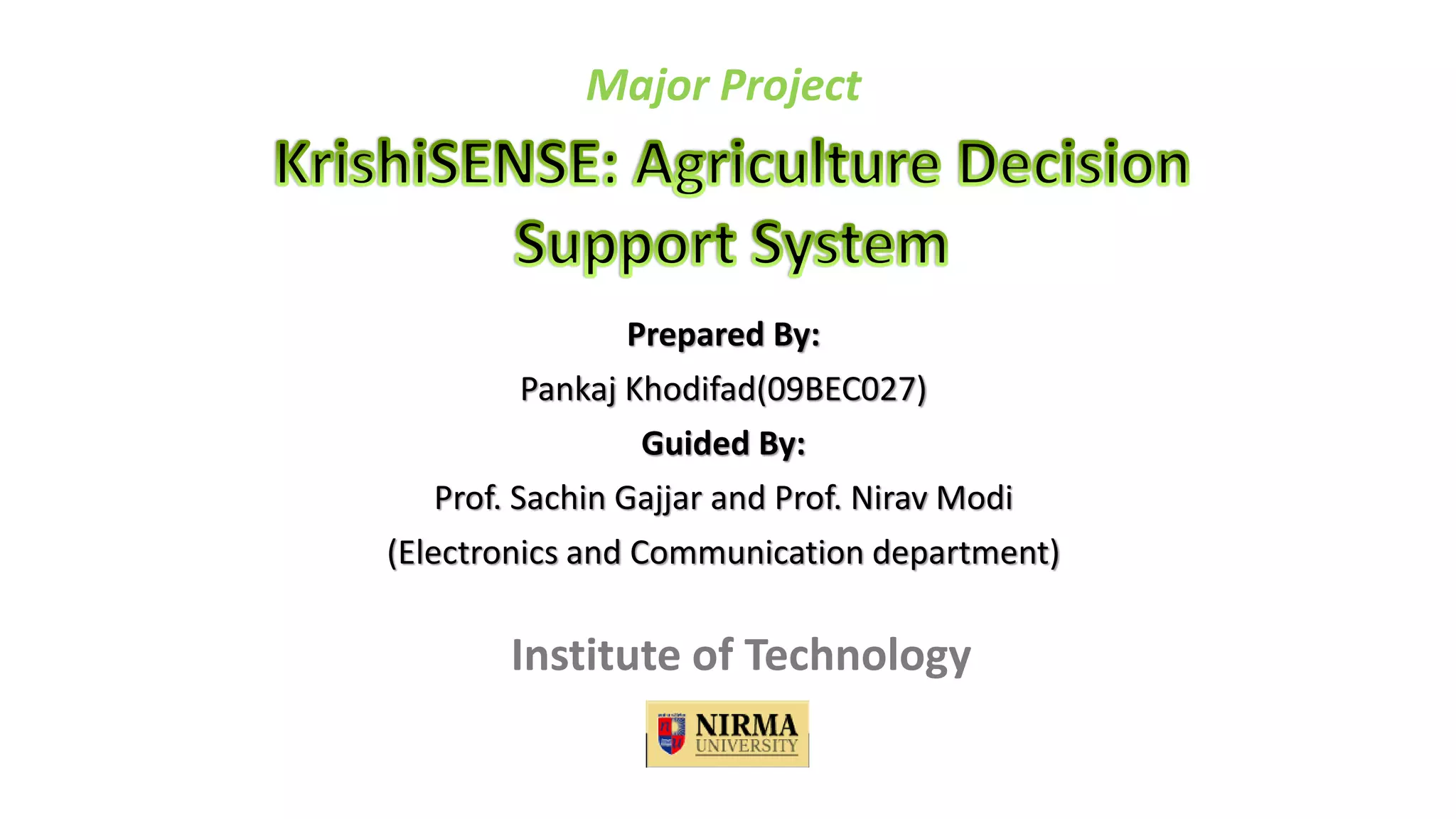 agriculture decision support system | PDF