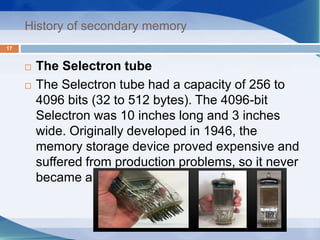 presentation on memory units. | PPTX