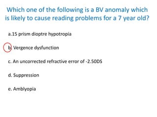Anomalies of vergence and their management | PPTX