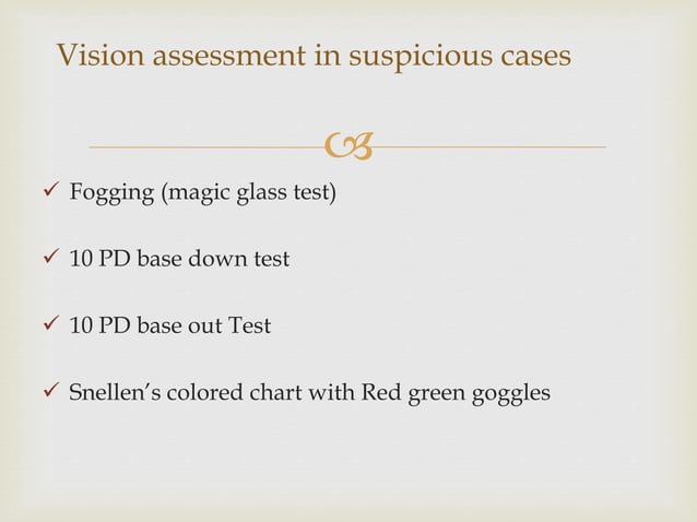 Functional vision loss - Differentiating functional vision loss from ...