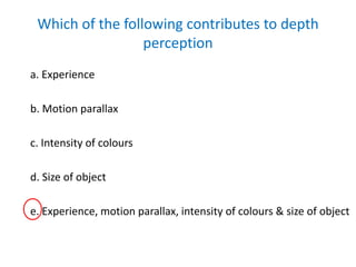 Introduction to BSV, Space perception and physiology of ocular ...