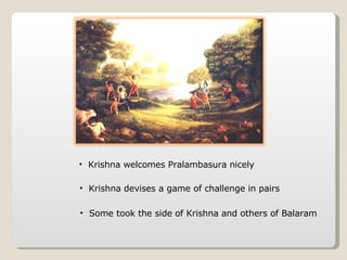 Krishna Leela Series Part 19 Killing The Demon Pralambasura | PPT