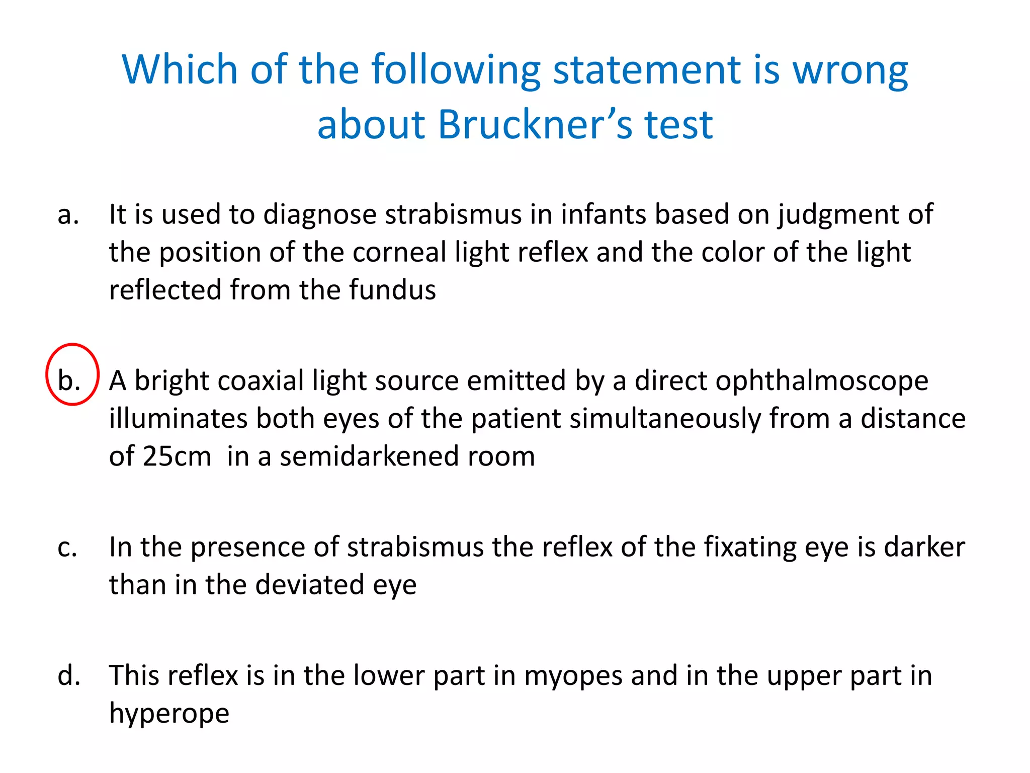Special tests for sensory and motor anomalies | PPTX | Eye and Vision ...