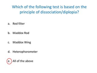 Special tests for sensory and motor anomalies | PPTX