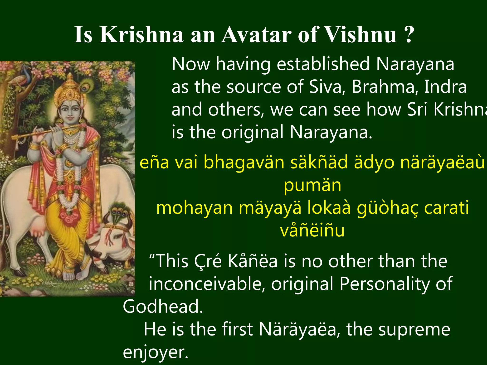 KRISHNA - the Supreme Personality of Godhead.ppt