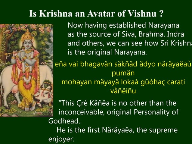 KRISHNA - the Supreme Personality of Godhead.ppt | Hinduism | Religion ...
