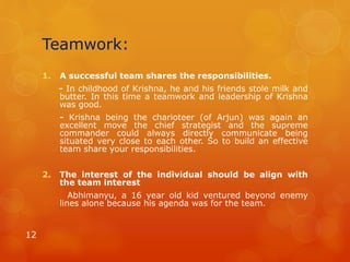 Krishna as leader | PPTX