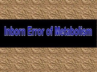 BIOCHEMICAL MUTATION/GENETICS | PPTX